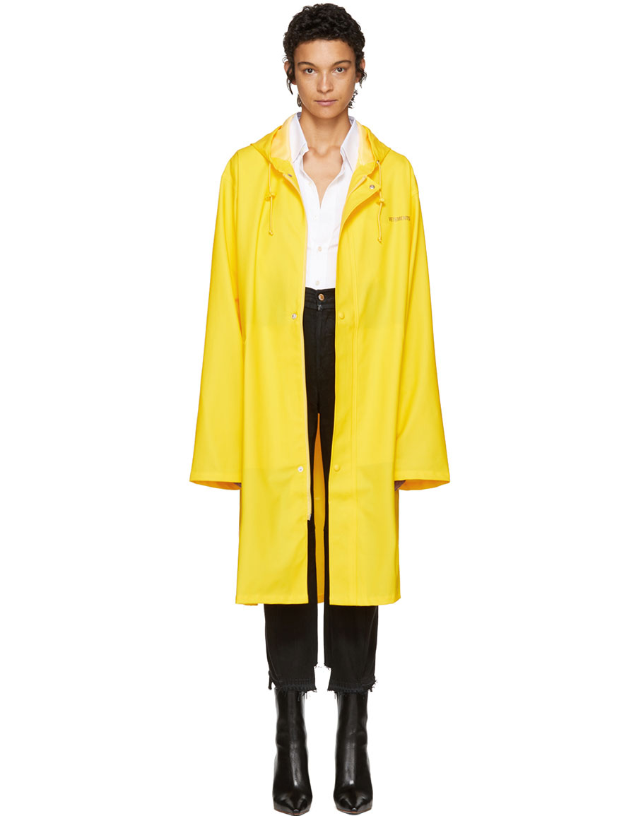 VETEMENTS Yellow Logo Raincoat · VERGLE