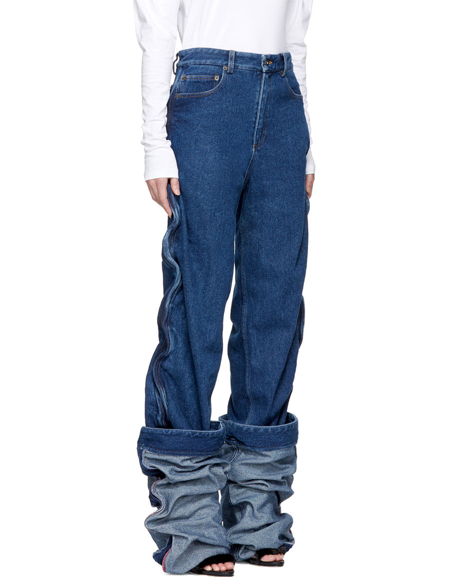 Y/PROJECT Navy Wire Denim Jeans · VERGLE