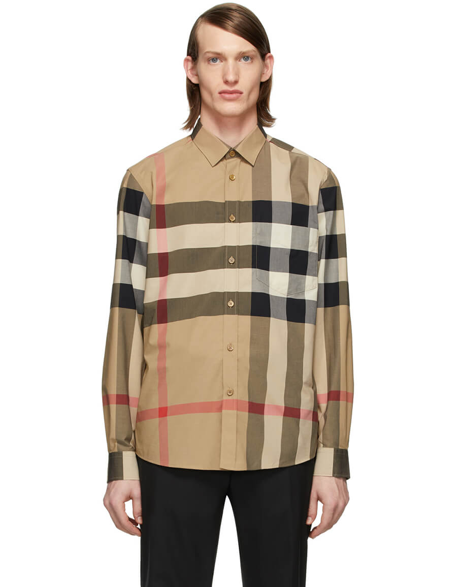 BURBERRY Beige Check Windsor Shirt · VERGLE BURBERRY Beige Check Windsor Shirt · VERGLE