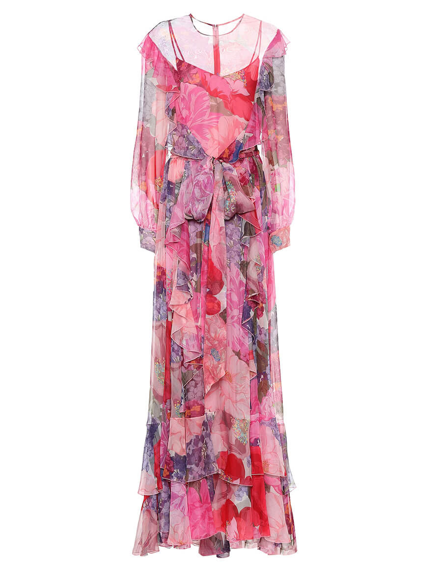 Valentino Floral Silk Chiffon Gown · Vergle